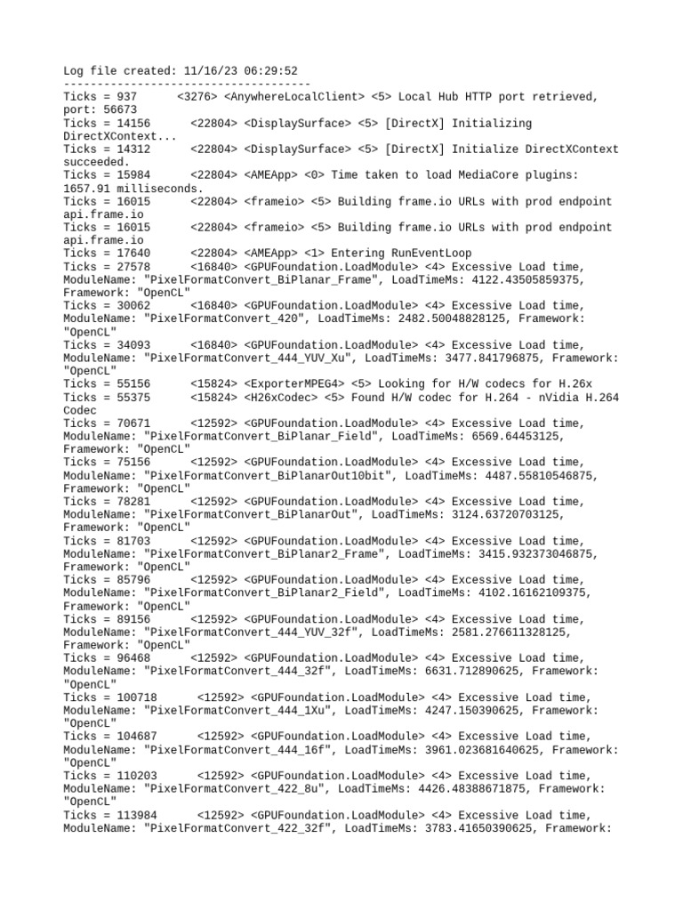 Adobe Media Encoder Log-Last | PDF | Computer Architecture | Information Technology