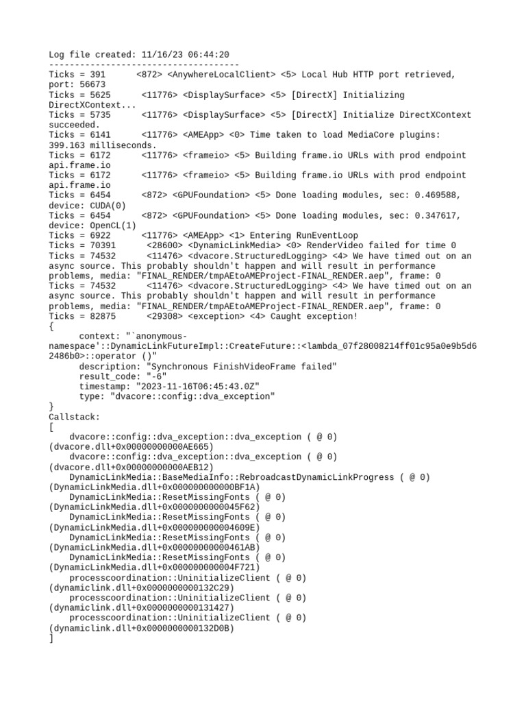 Adobe Media Encoder Log | PDF | Video | Computer Data