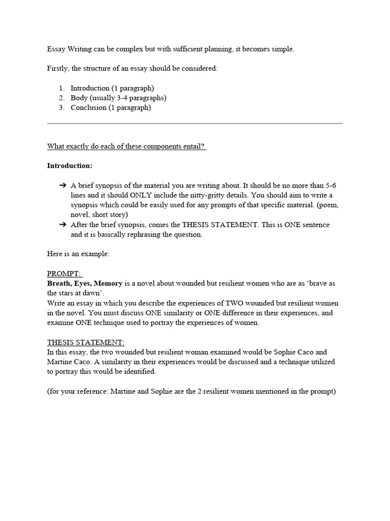 CSEC Essay Writing Tips | PDF | Essays | Thesis