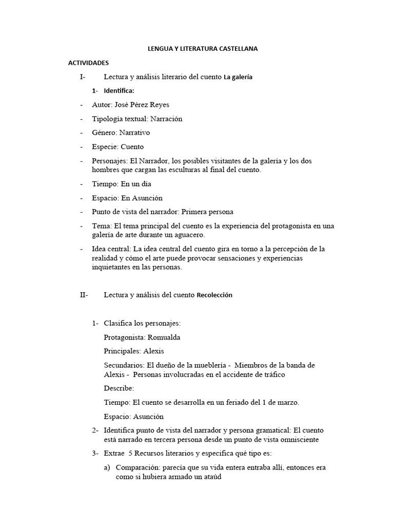 Analisis de Cuentos | Descargar gratis PDF | Cuentos | Narración