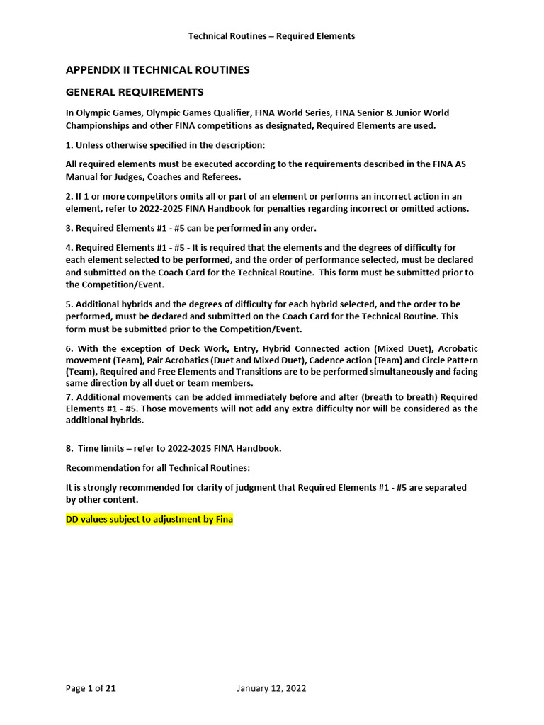 04 AS Rules 2022 2025 Appendix II | PDF | Knee | Athletic Sports