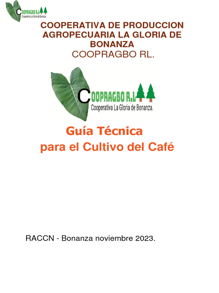 Guia Cultivo de Cafe COOPRAGBO-RL | PDF | café | Suelo