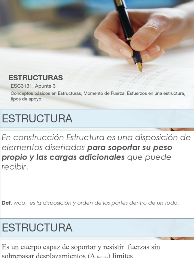 Apunte 03 ESC3131 Conceptos M de F y Apoyos | PDF | Vector Euclidiano | Esfuerzo de torsión