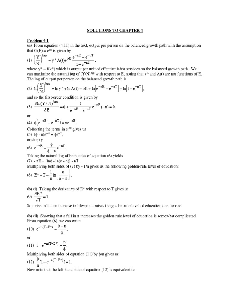 Romer 5e Solutions Manual 04 | PDF | Equations | Mathematical Objects