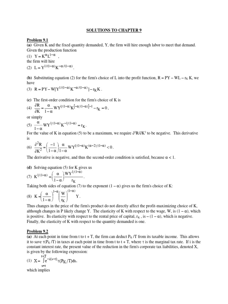 Romer 5e Solutions Manual 09 | PDF | Long Run And Short Run | Investing
