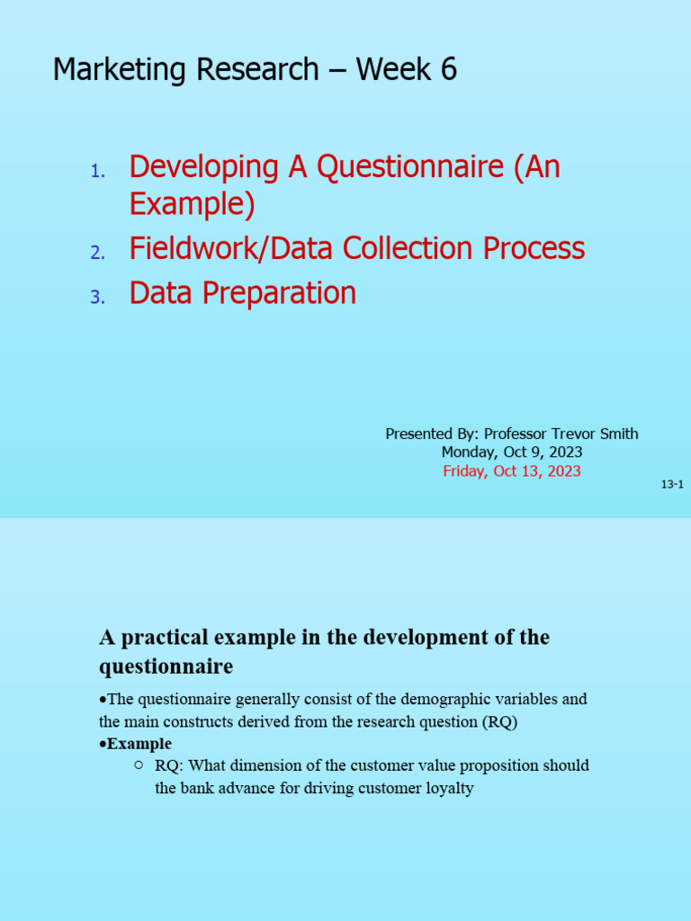 WK6 2023 | PDF | Questionnaire | Data