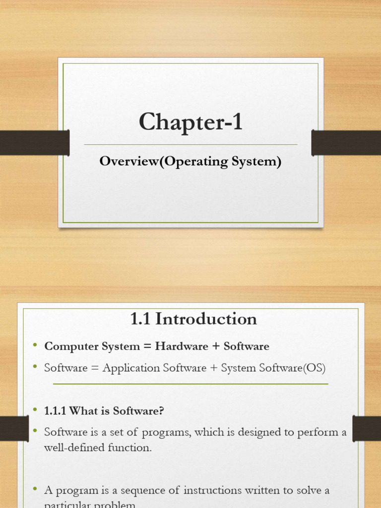 Os Overview | Download Free PDF | Operating System | Computer Hardware