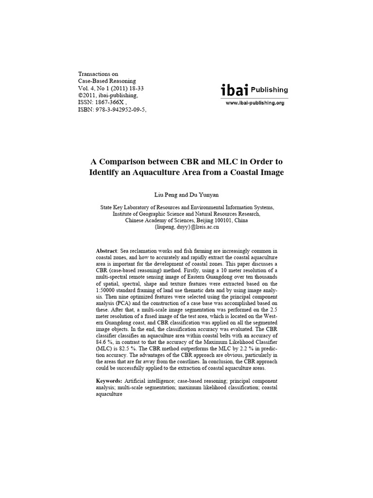 CBR_aquaculture | PDF | Principal Component Analysis | Image Segmentation