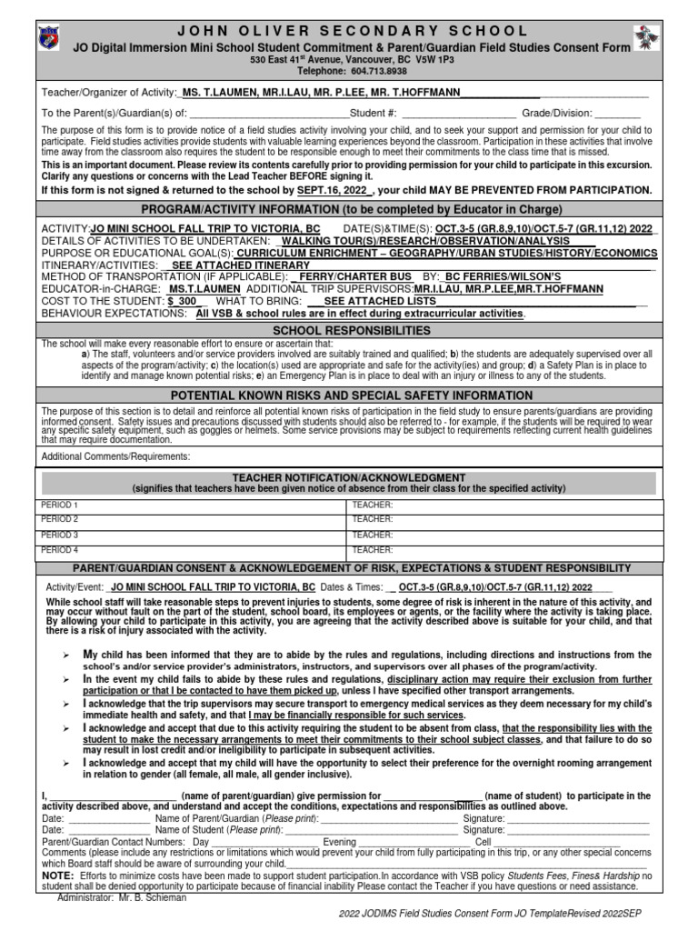 Answer Sheet BLM 1-12 | PDF | Informed Consent | Teachers
