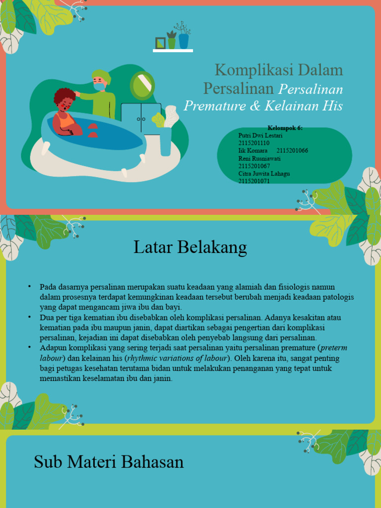 Komplikasi Dalam Persalinan (Preterm Dan Kelainan His) | PDF