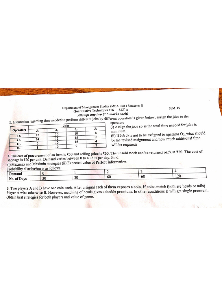 QT Assignment 2 | PDF QT Assignment 2 | PDF