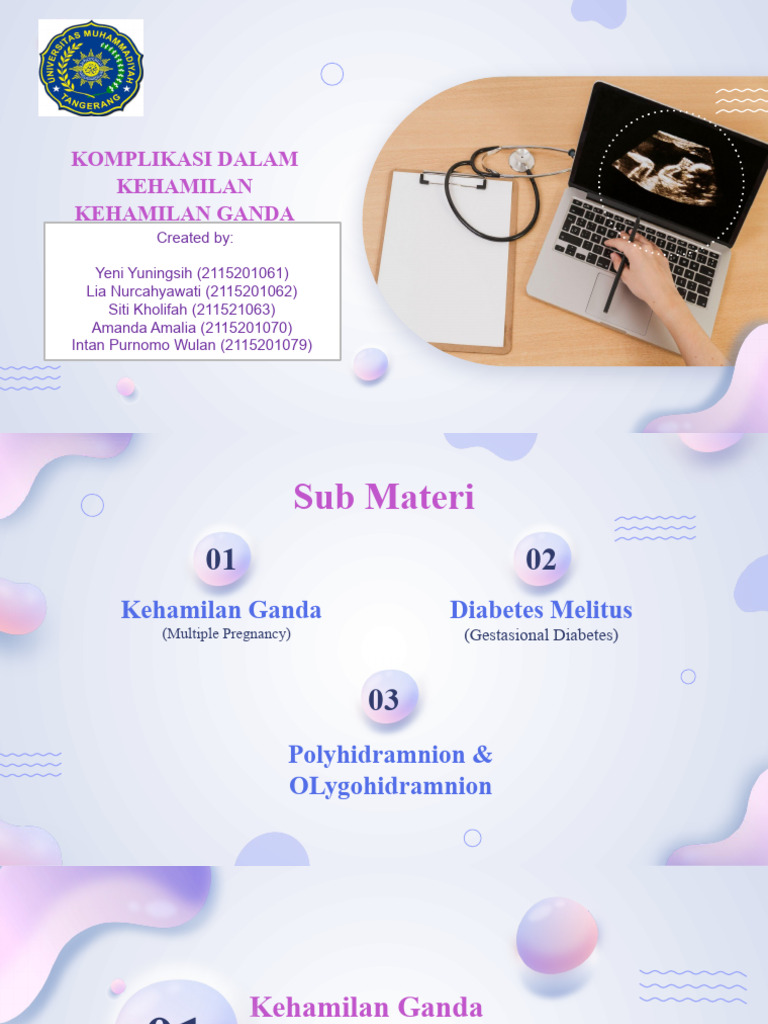 Komplikasi Kehamilan (Gemeli, DM, Poli, Oligo) | PDF | Sains & Matematika