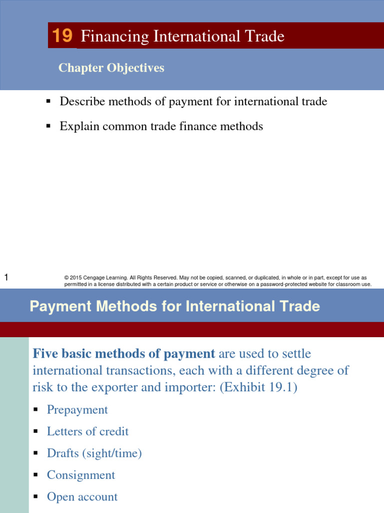 Chapter 19 | PDF | Letter Of Credit | Factoring (Finance)