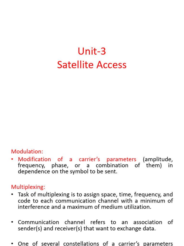 Unit 3 | PDF | Channel Access Method | Cellular Network