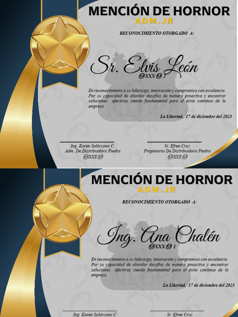 Mención de Honor Piedra | PDF