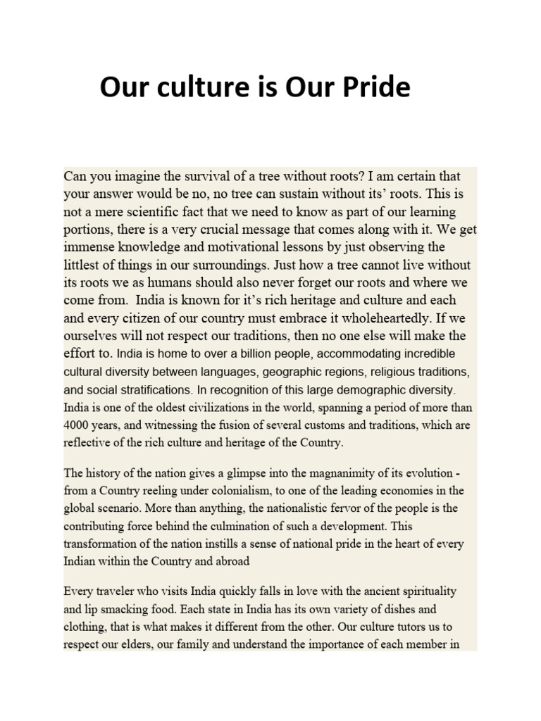 Embracing Our Cultural Pride | PDF | Travel