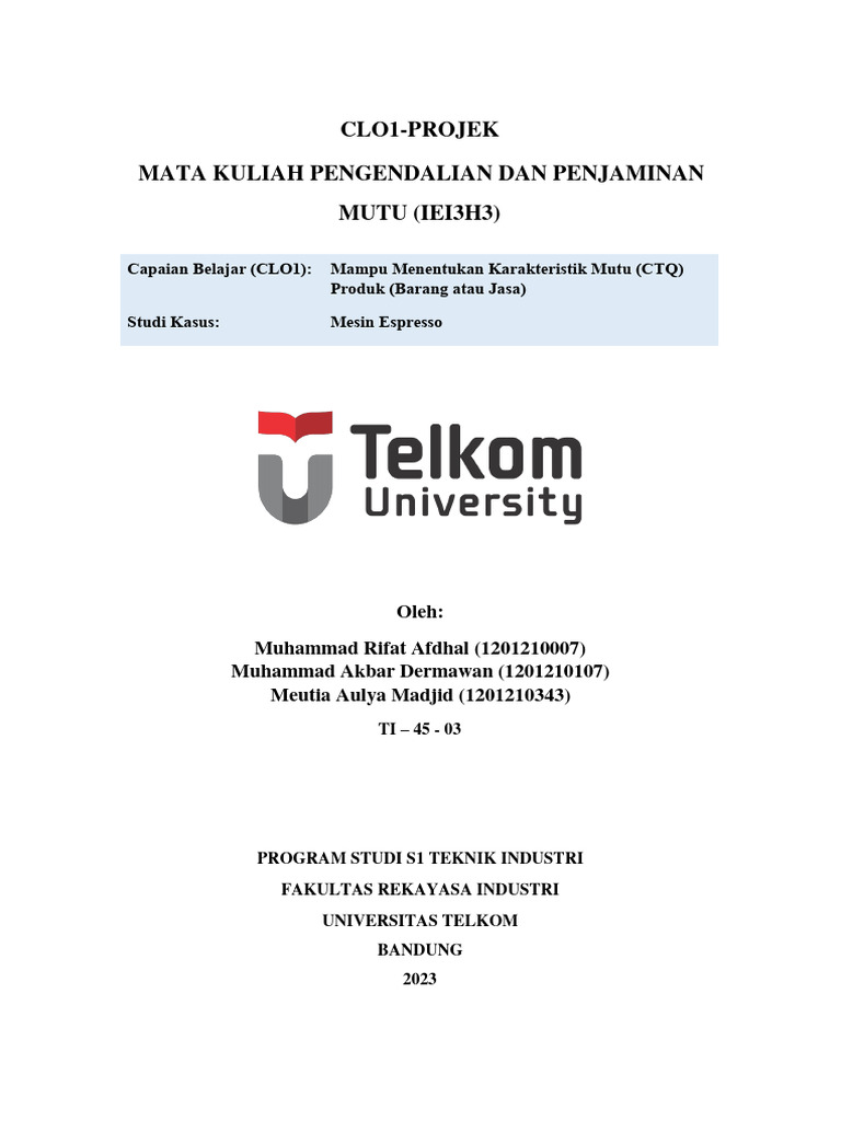 Laporan Praktek CLO 1 MK PPM TI-45-03 - Kelompok-2 | PDF