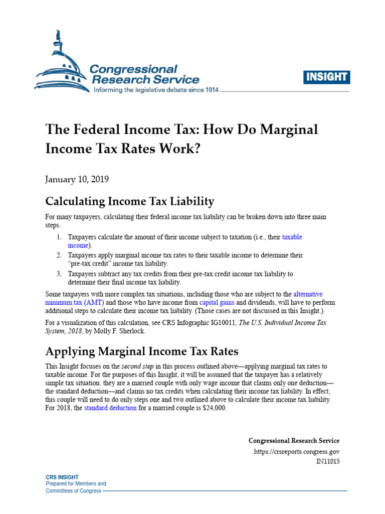 How Do Marginal Tax Rates Work | PDF | Income Tax In The United States ...