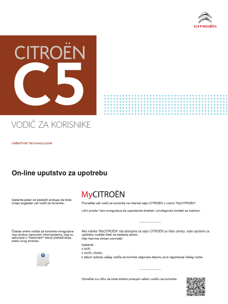 Vodič Za Korisnike: C5 - SR - Chap00 - Couverture - Ed01-2016 | PDF