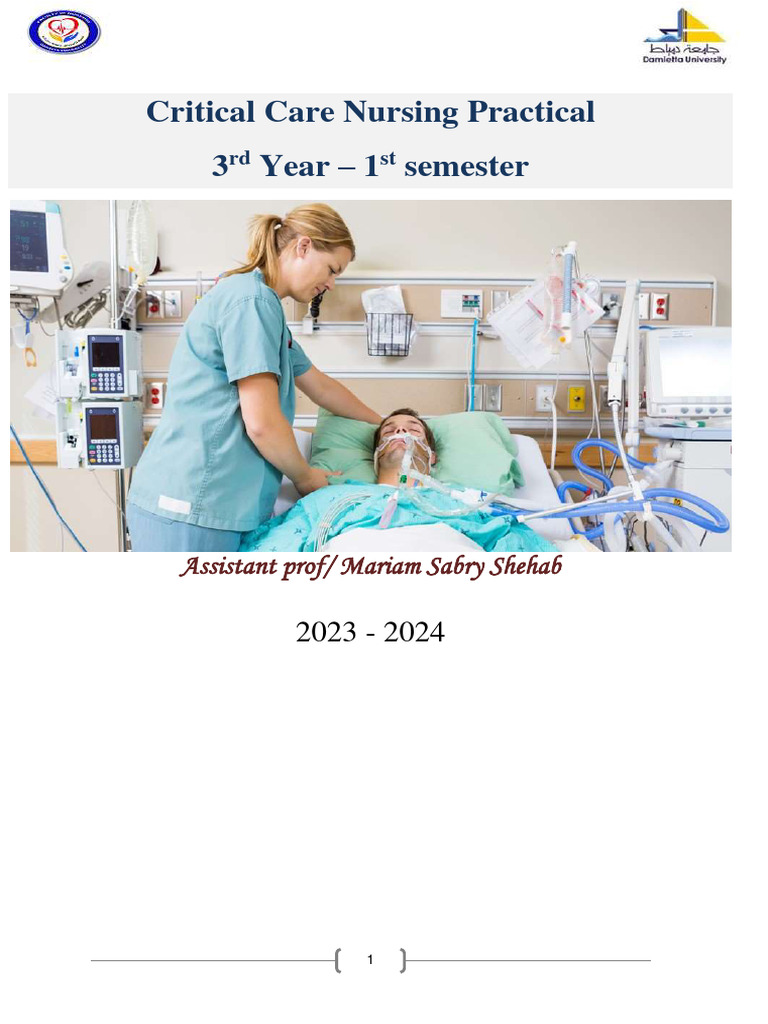 Critical Care Nursing Logbook 2023-2024 | PDF | Artificial Cardiac ...