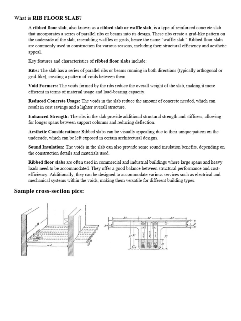 Rib FLR SLB | PDF | Prestressed Concrete | Concrete
