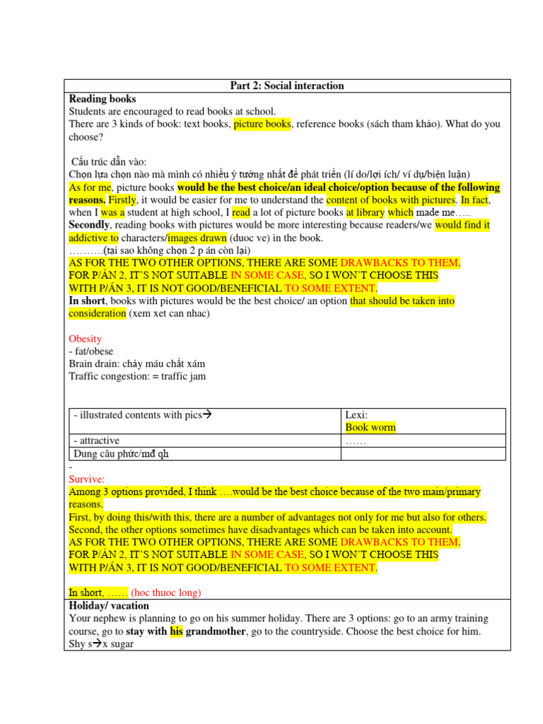 Common Speaking Topics Part 2 | PDF