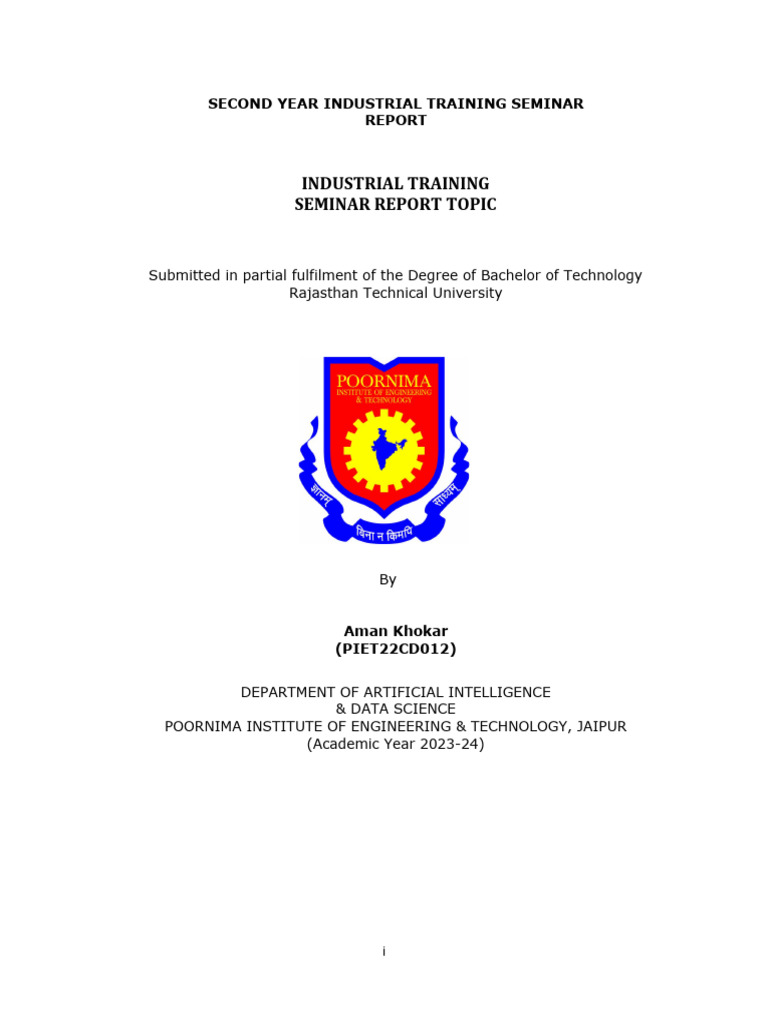 ITS Report by Aman | PDF | Python (Programming Language) | Computer Programming