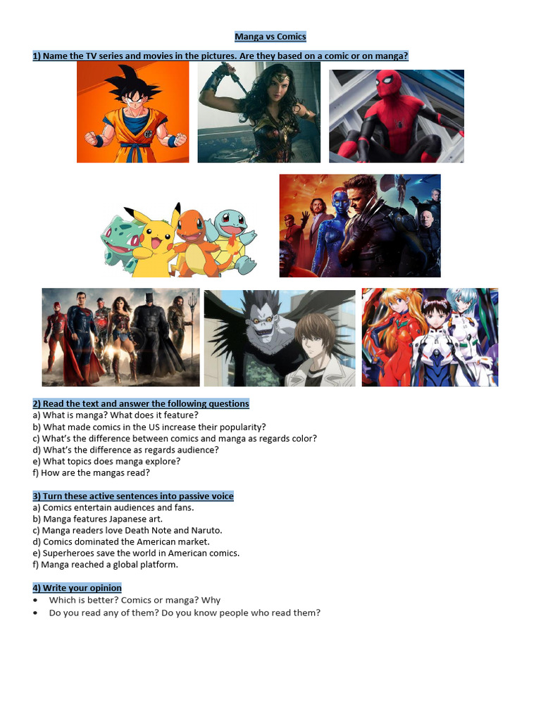 Manga vs Comics: A Fan's Guide | PDF | Manga | Comics