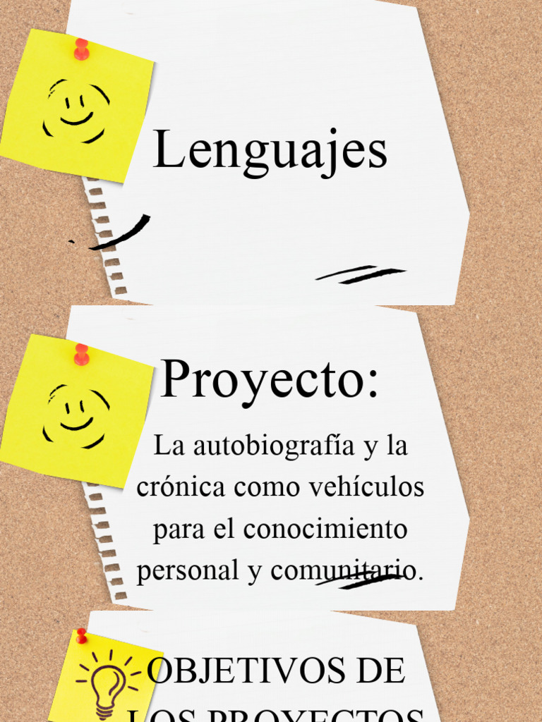 Proyecto. La Autobiografía y La Crónica Como Vehículos para El ...