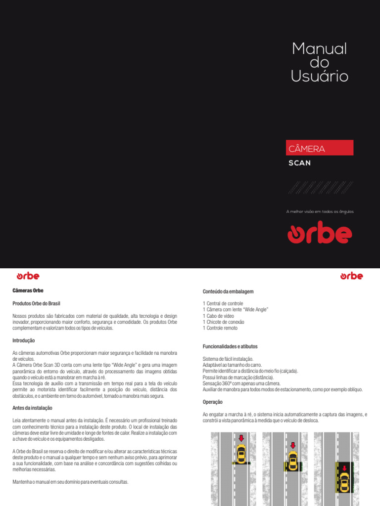 Manual da Câmera Orbe Scan 3D | PDF | Câmera