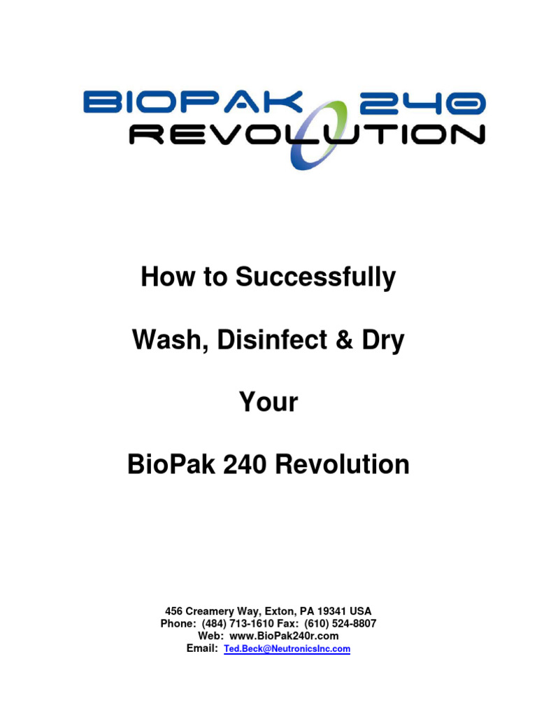 Biopak 240R Ingles Lavado y Desinfectado | PDF | Home & Garden