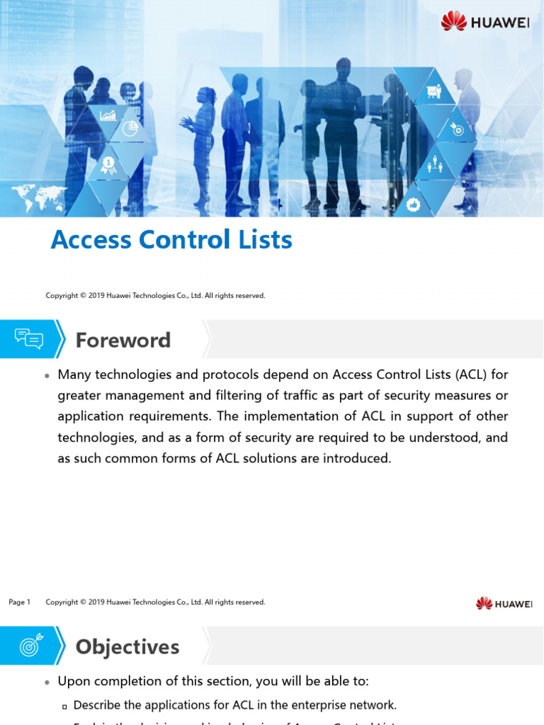 HC110110027 Access Control Lists | PDF | Access Control | Networking Standards