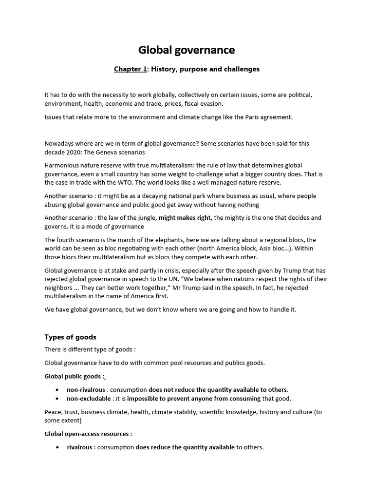 CM 1 | PDF | Global Governance | Governance
