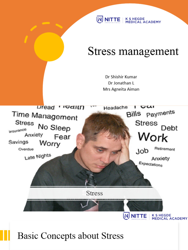 Stress Management For Foundation Course MBBS | PDF | Stress (Biology ...