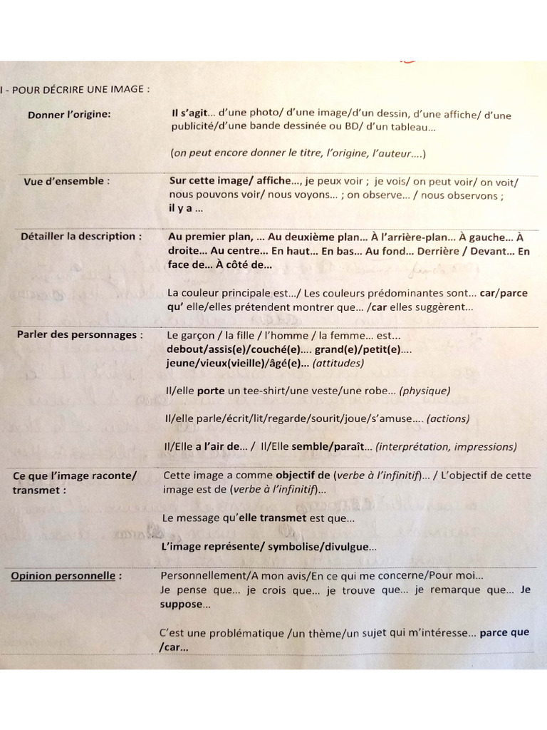 Description D'une Image | PDF