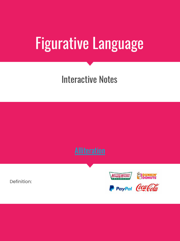 Figurative Language Slides-Notes | PDF | Language Arts & Discipline