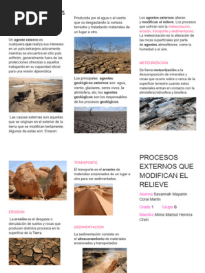 Respuestas De La Hoja De Trabajo Sobre Erosión Y Meteorización