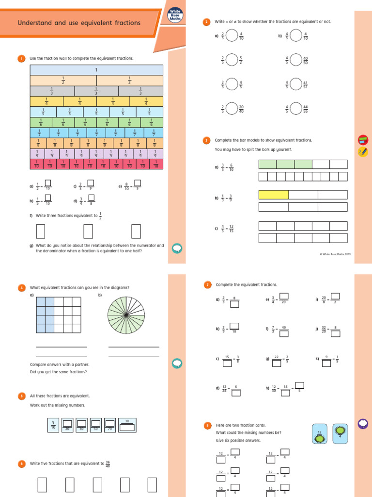 Equivalent Fractions | PDF | Division (Mathematics) | Signal Processing