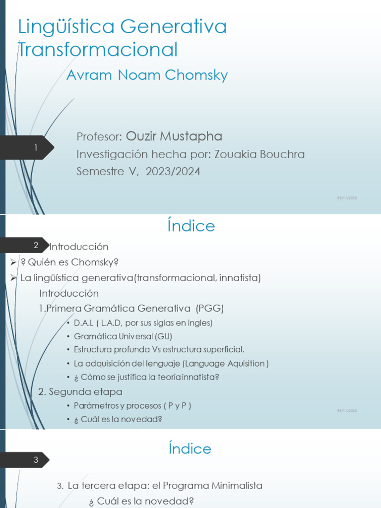 Lingüística Generativa Transformacional 2 | PDF | Noam Chomsky ...