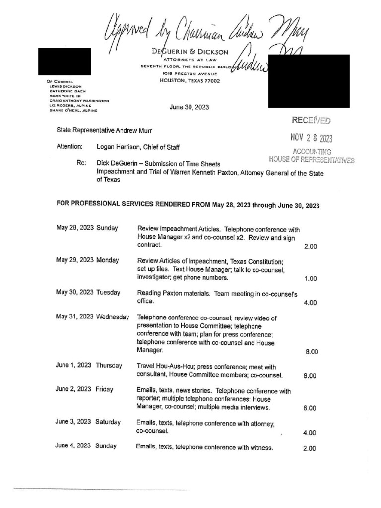 House Impeachment Invoices-Redacted | PDF
