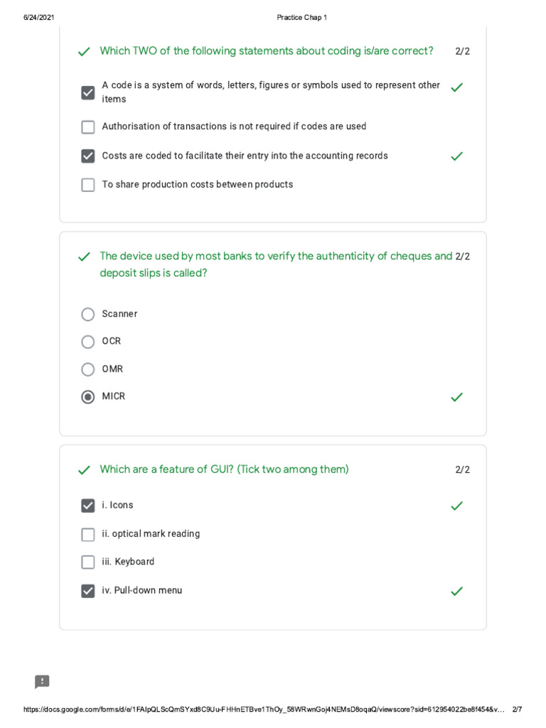 Chapter 1 Practice | PDF