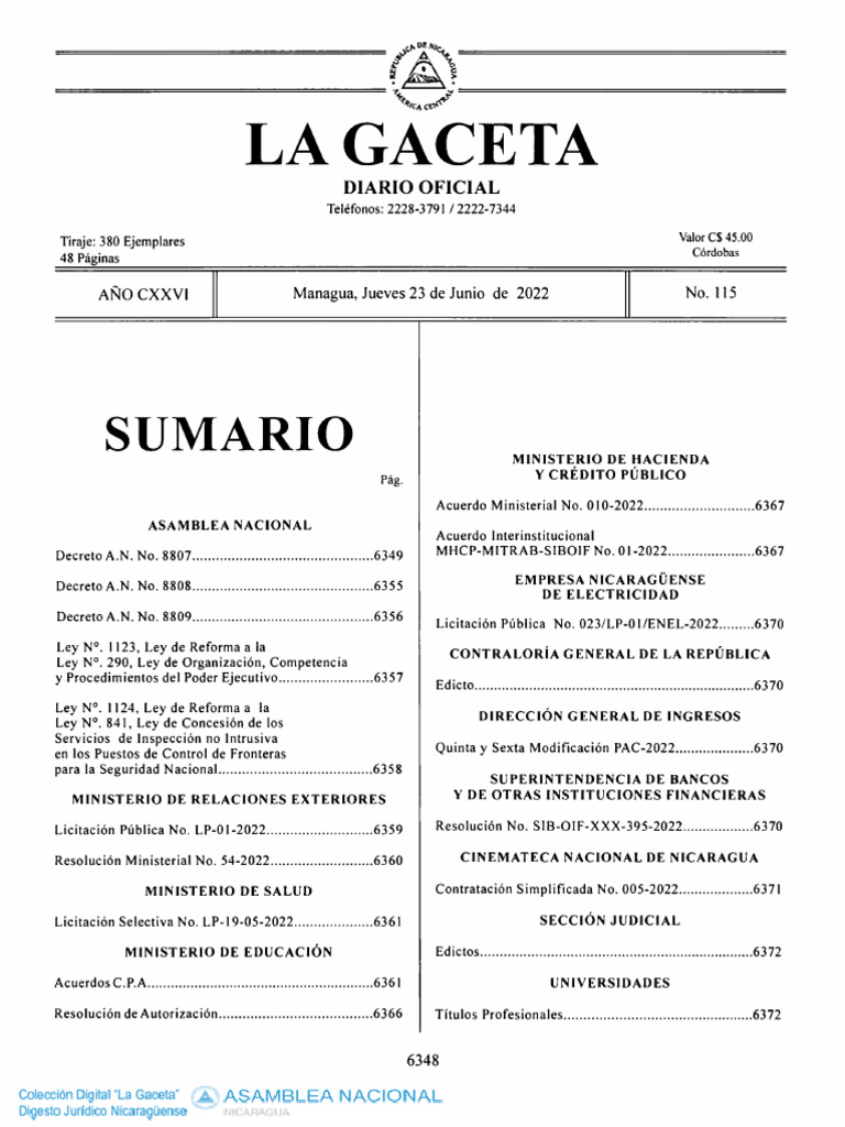 Acuerdo MHCP-MITRAB-SIBOIF No. 01-2022 Normativa para Constitución de ...