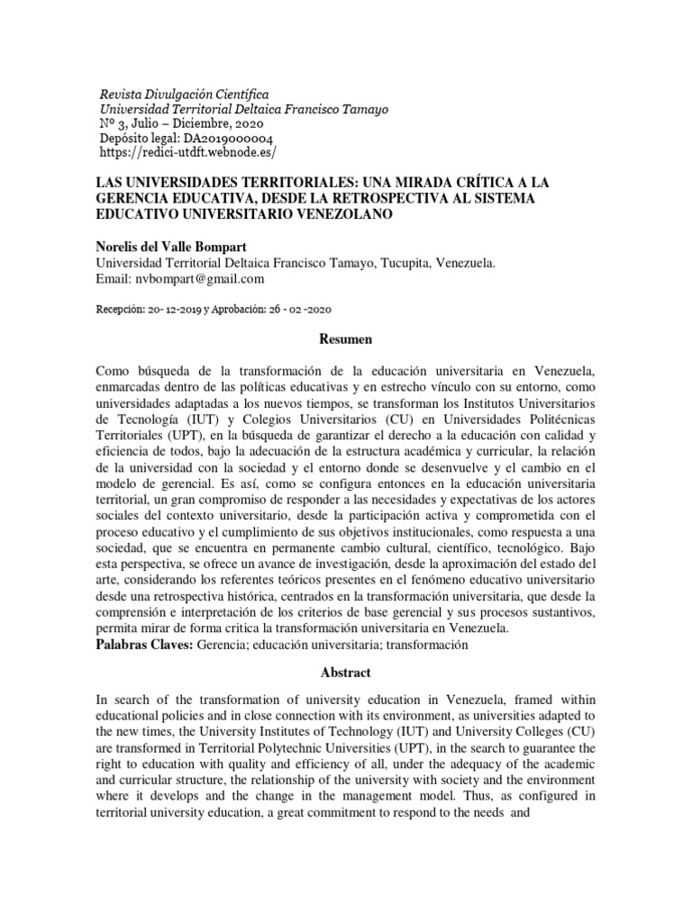 Bompart, Norelis | PDF | Historia