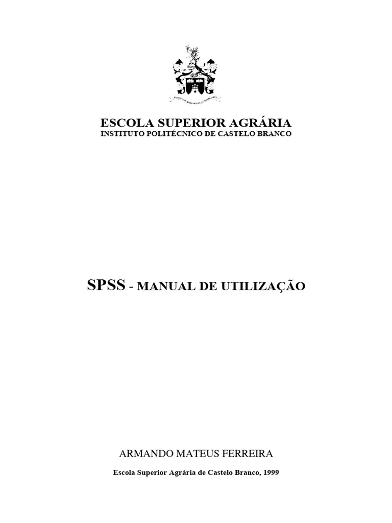 Spss Manual de Utilizacao | PDF | Microsoft Access | SQL