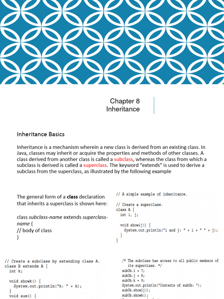 Chapter 8_Inheritence_231105_221227 | PDF | Inheritance (Object Oriented Programming) | Method ...