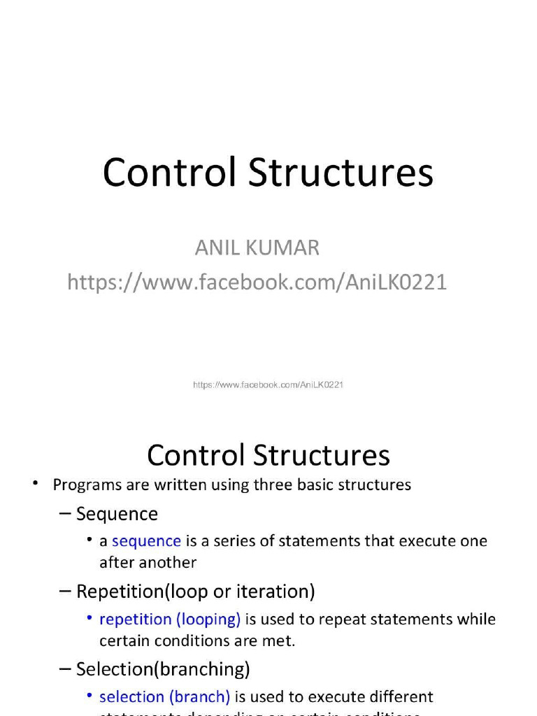 Control Structure C | PDF