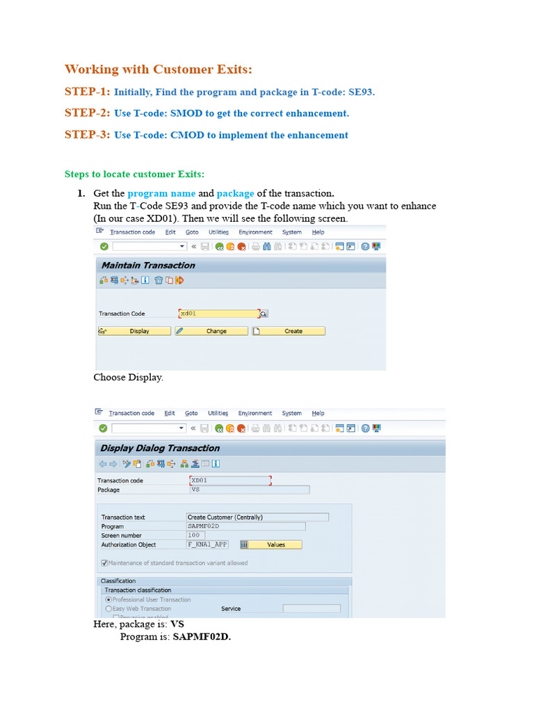 Implementing User Exits in SAP | PDF | Computer Architecture | Software ...