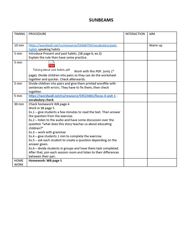 Level 8 Sunbeams 01.12.2023 | PDF | Language Arts & Discipline