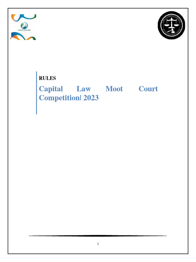 Rules Capital Law Moot | PDF | Justice | Crime & Violence