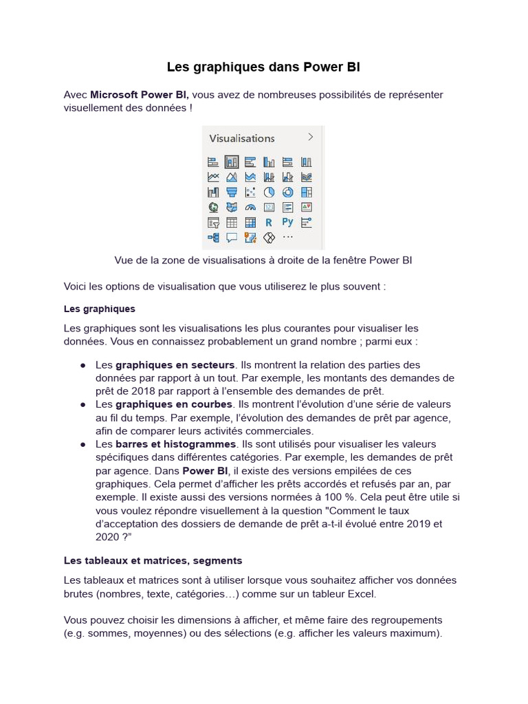 Graphiques Power BI : Guide complet | PDF | Microsoft Excel | Informatique
